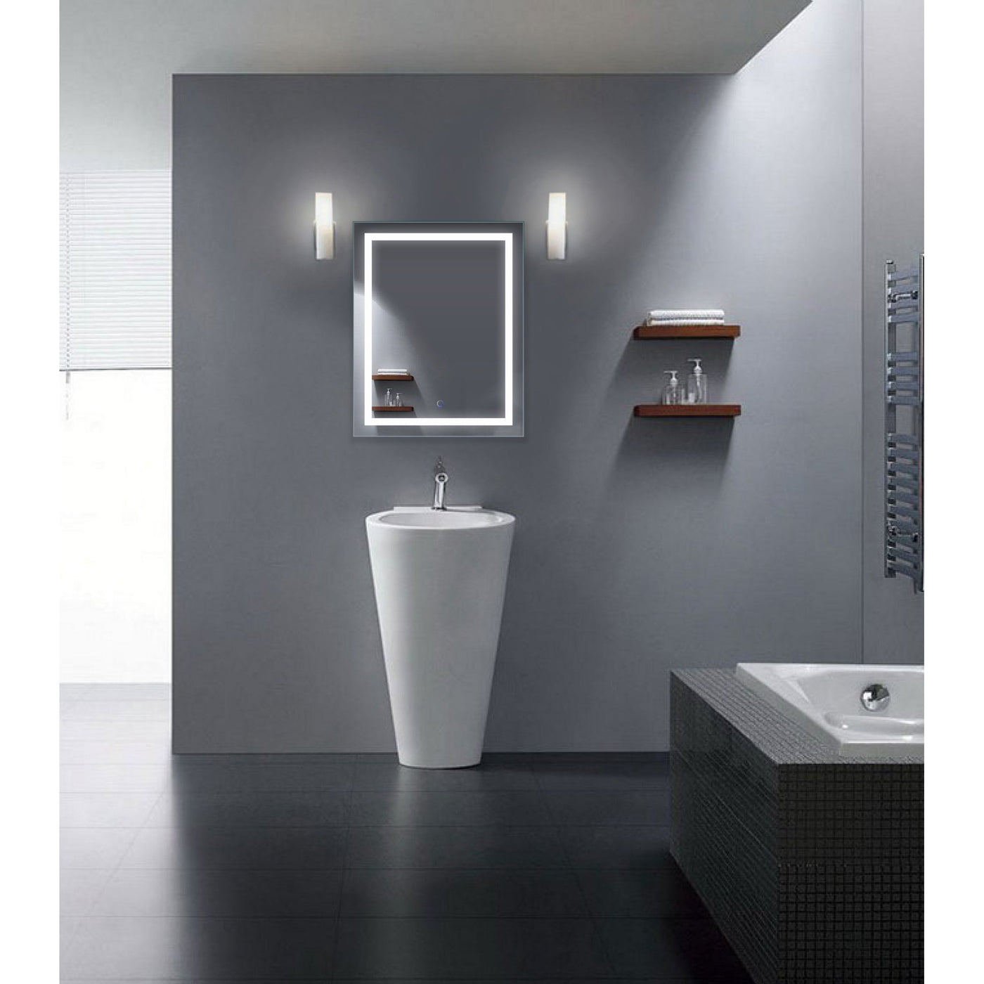 Krugg Icon 24'' X 30 Bathroom LED Wall Mirror — Elegant Home USA