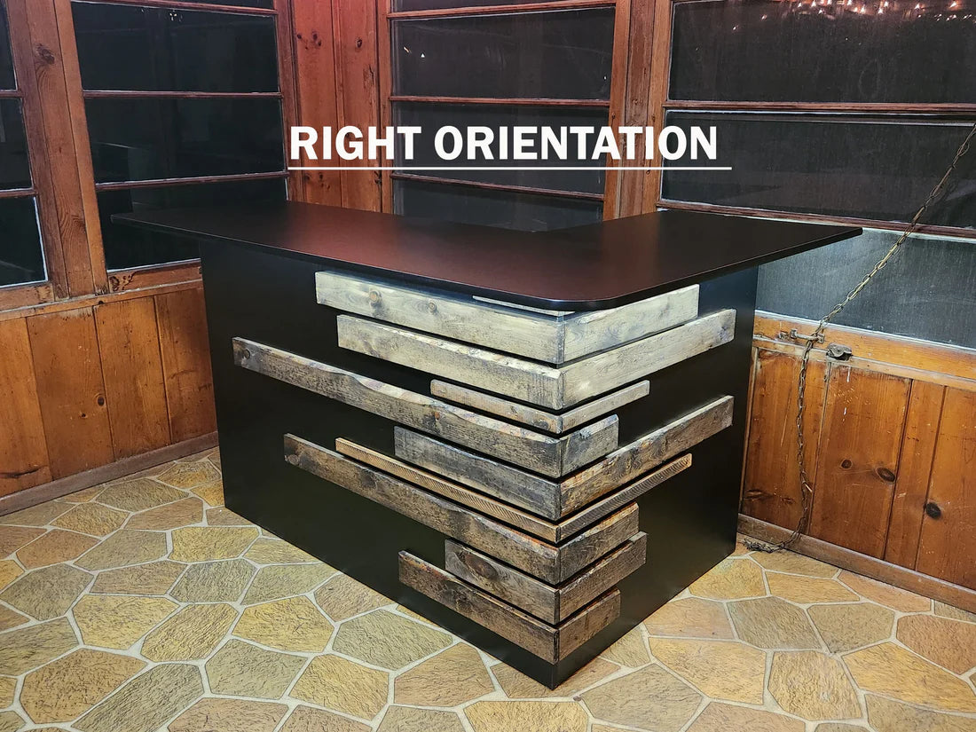 Timber Tavern Rustic Home Bar – Solid Wood Cabinet, Storage & Lighting — Elegant Home USA